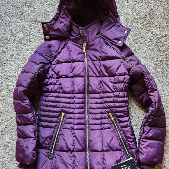 Guess | Jackets & Coats | Guess Purple Hooded Coat Small | Poshmark